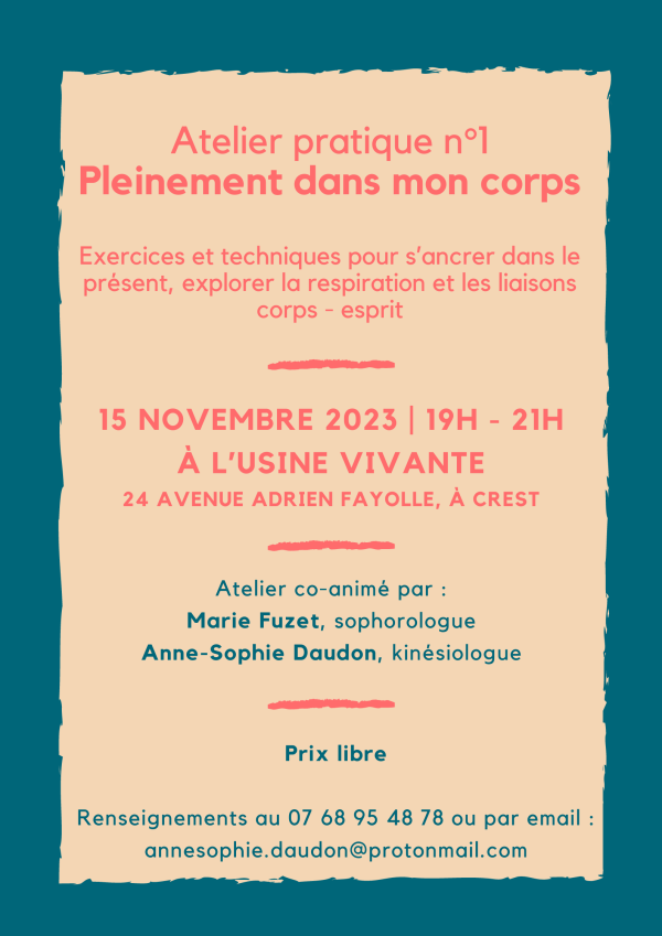 Ensemble Ici - Atelier "Pleinement dans mon corps" le 15 novembre à l ...
